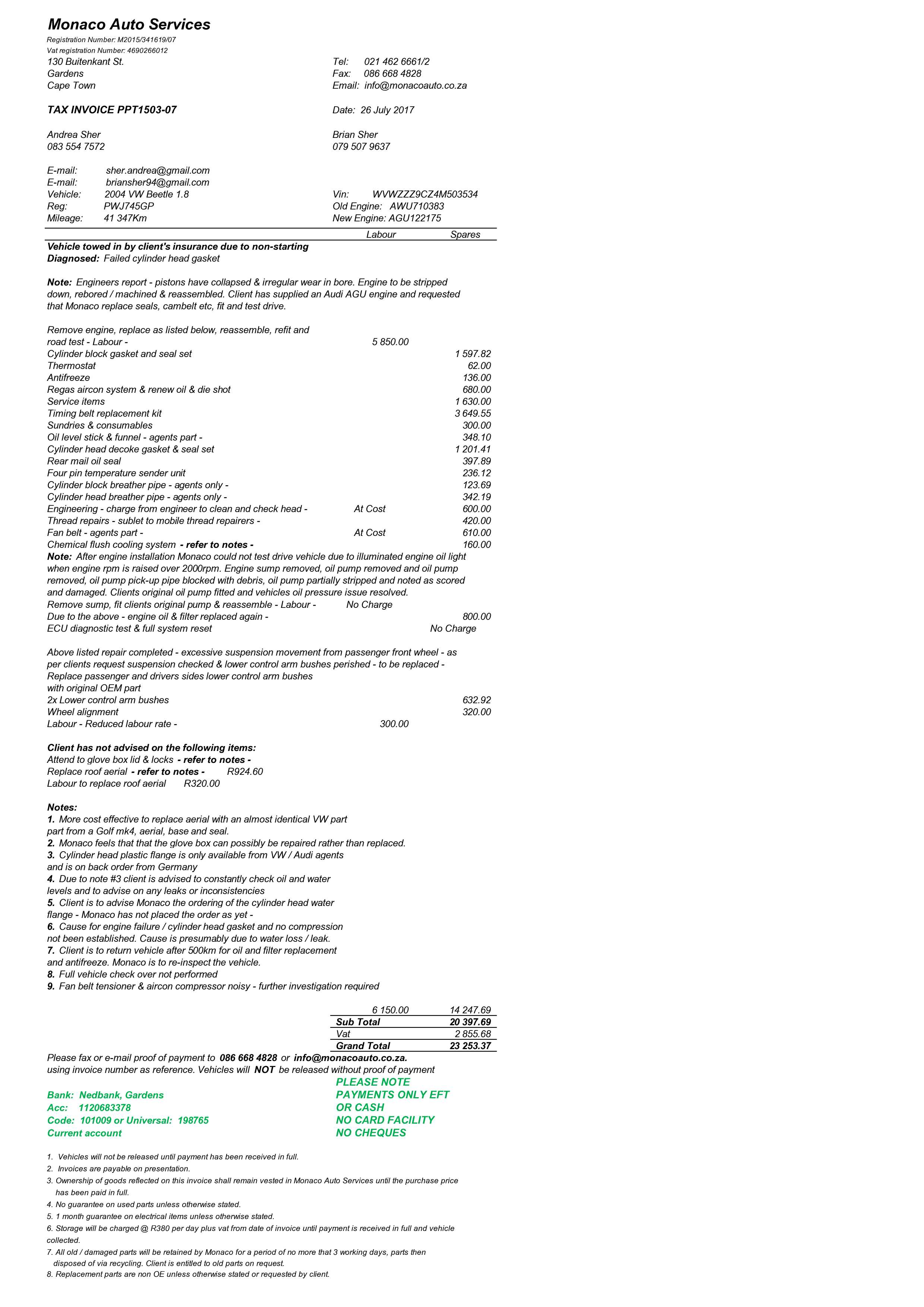 2017_ENGINE_invoice ppt1503-07 – andrea sher – Spreelinemotors